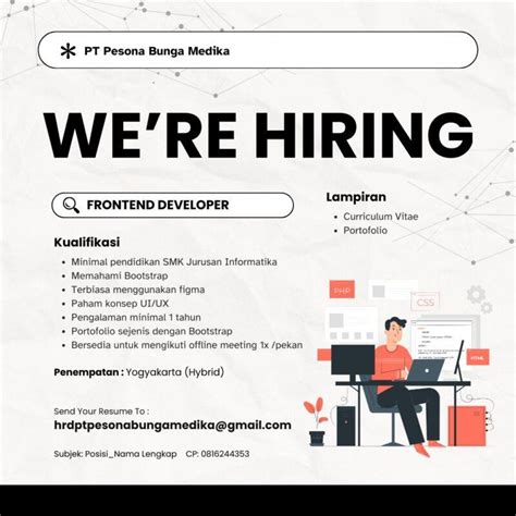 lowongan kerja frontend developer devops engineer ios android developer di pt pesona bunga