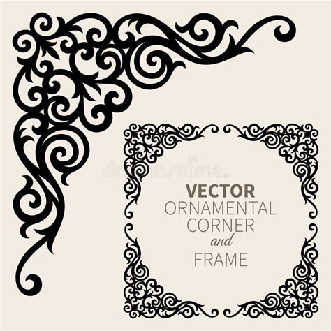 Marco De La Esquina Ornamental Del Vector Ilustración del Vector