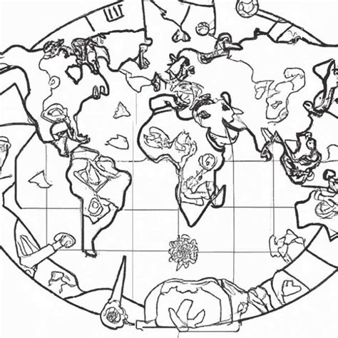 35 Desenhos De Mapa Mundi Para Imprimir E Colorir Pintar
