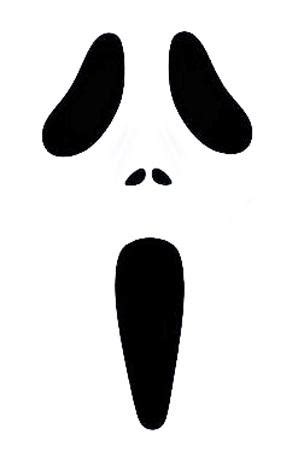 Ghost Face Pumpkin Stencils