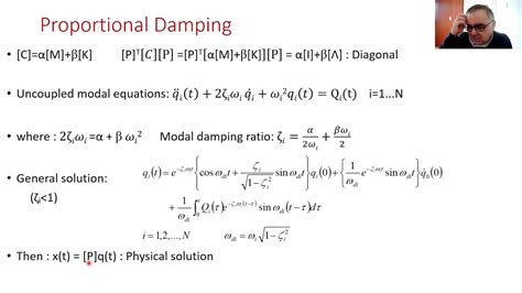 modal analysis damped systems youtube