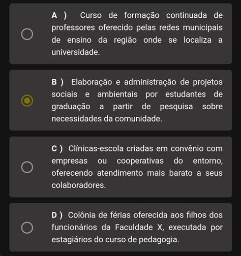 Refere se a ações por meio das quais a Universidade compartilha o