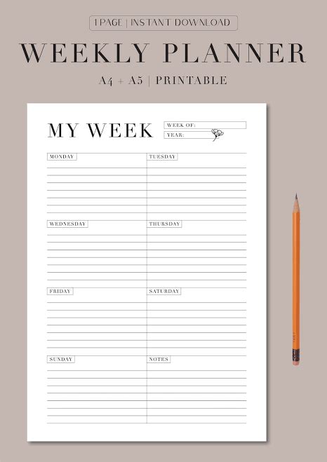 Weekly Planner Notion Template