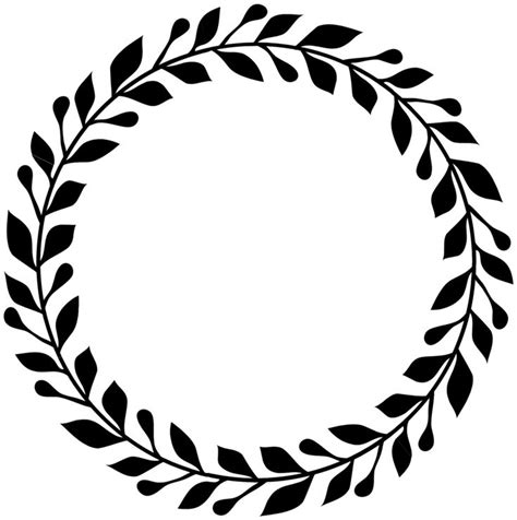 folha de círculo de quadro de decoração Arte circular Folhas Círculo