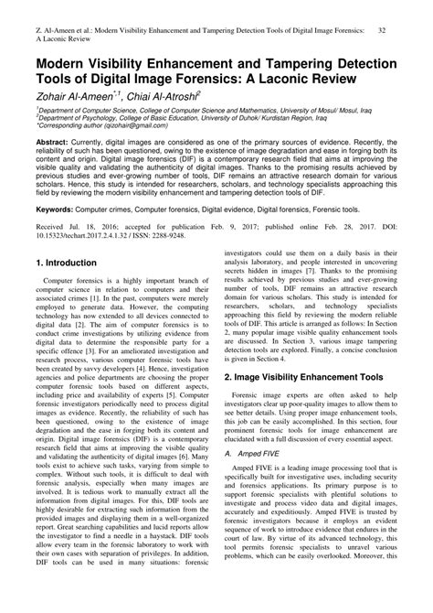 pdf modern visibility enhancement and tampering detection tools of digital image forensics a