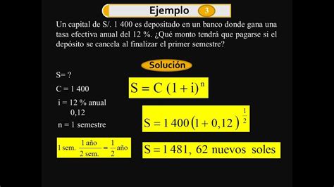 INTERÉS COMPUESTO MATEMÁTICA FINANCIERA 4 PROBLEMAS RESUELTOS YouTube