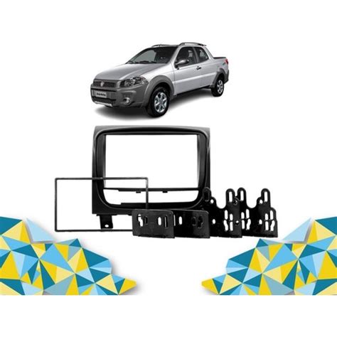 Moldura Painel 2 Din Fiat Palio Strada Siena 2012 A 20 Preto Shopee