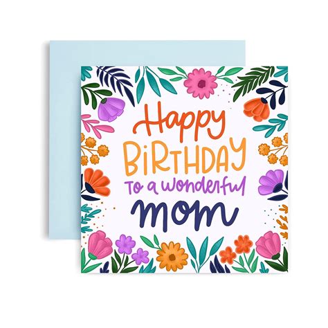 Huxters Birthday Card Unique Mum Birthday Cards With Floral Print