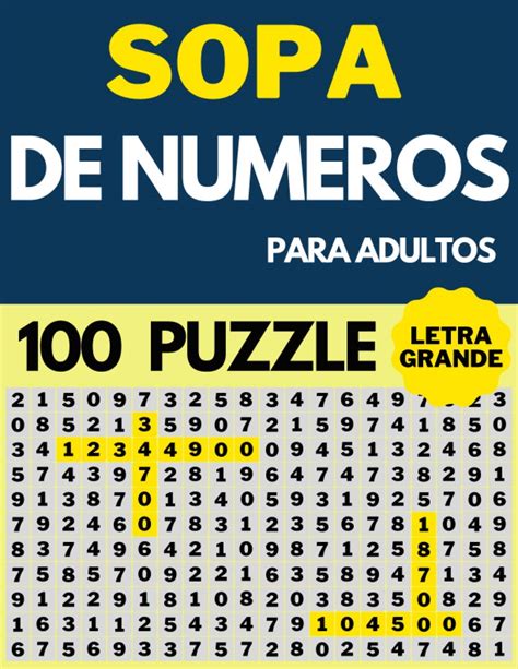 Buy Sopa De Numeros Para Adultos Letra Grande Busqueda De Numeros En