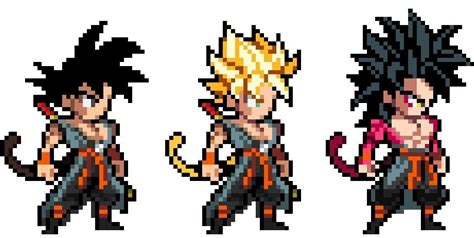 Pixel art dragon ball z sangoku super sayen 4 31 idées et designs pour