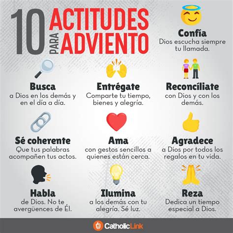 Infografía 10 actitudes para vivir el Adviento Catholic Link