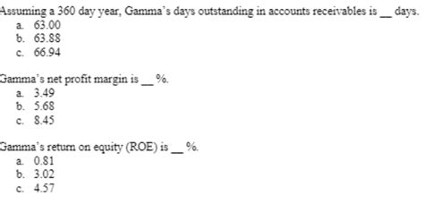 Solved Gamma Industries Consolidated Statement Of Income Chegg