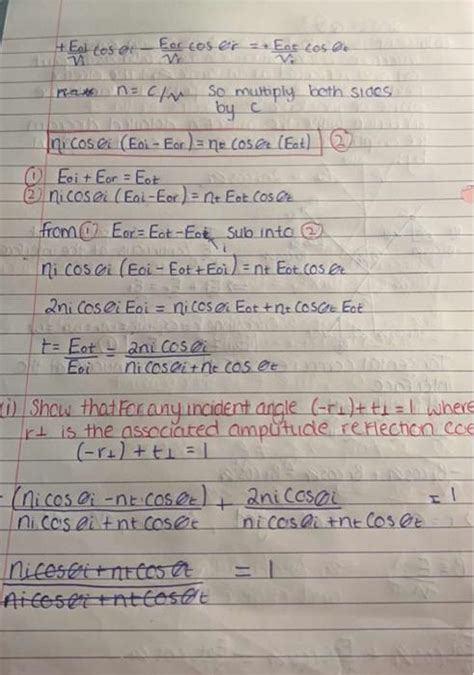 Solved Complete And Do Out The Derivation For T Ll Chegg