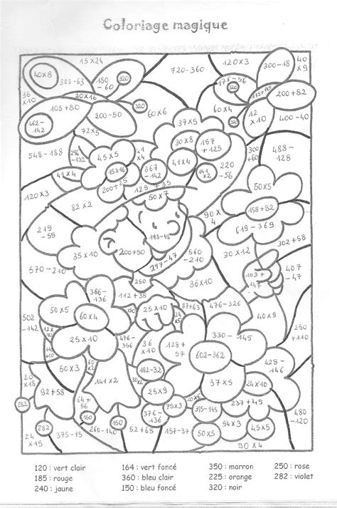 10 Classique Coloriage Magique Multiplication Ce2 Images COLORIAGE