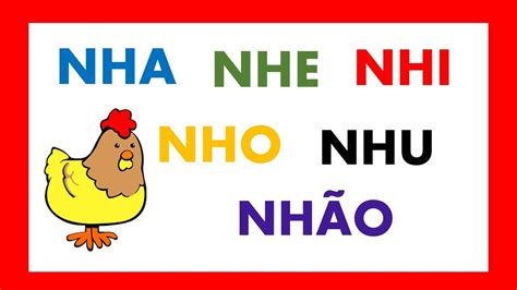 Família silábica do NH NHA NHE NHI NHO NHU NHÃO Alfabetização YouTube