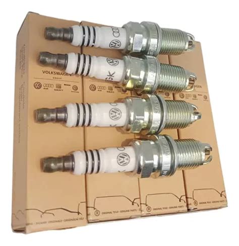Set Bujias Electrodos Vw Caribe Jetta Golf A A Origina Meses