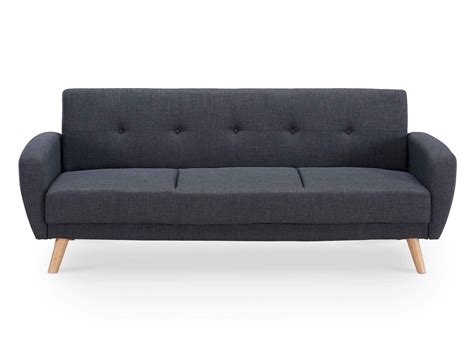 Canap Places Convertible Scandinave Gris Anthracite Silo