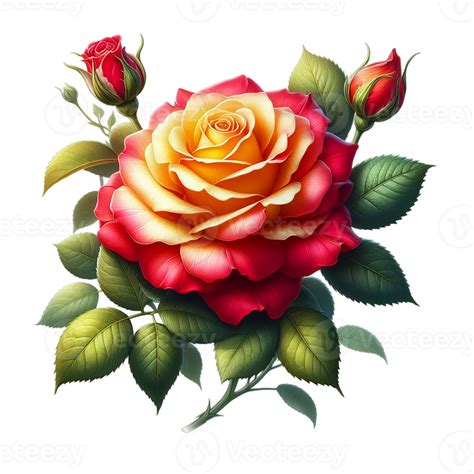 AI Generated Beautiful Red Rose With Swirls Lovely Flowers 37253812 PNG