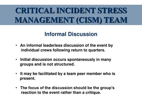 PPT CRITICAL INCIDENT STRESS MANAGEMENT CISM TEAM PowerPoint