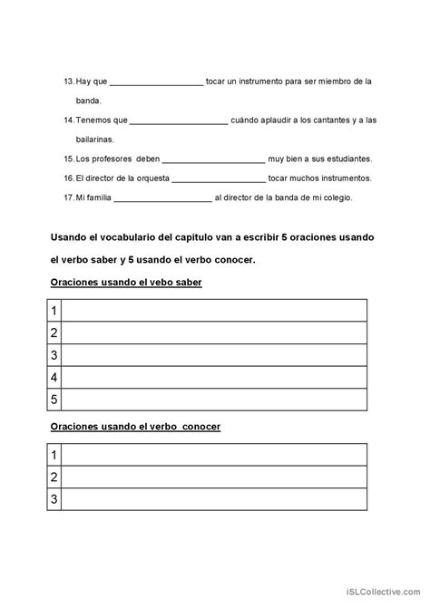 Saber Vs Conocer English ESL Worksheets Pdf Doc