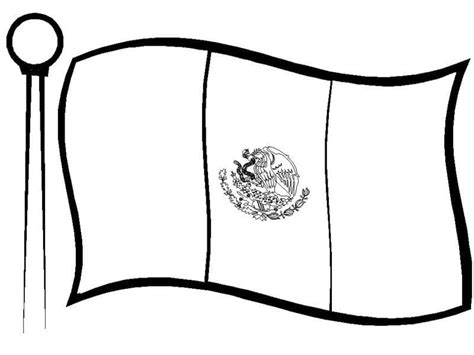 Dibujos de Bandera de México 3 para Colorear para Colorear Pintar e