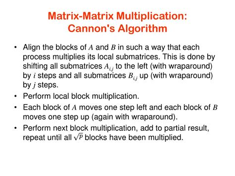 ppt dense matrix algorithms ananth grama anshul gupta george karypis and vipin kumar