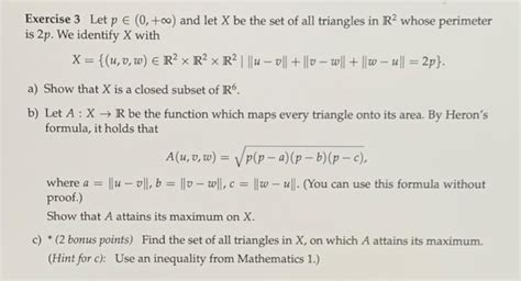 solved a let v be a euclidean vector space and let w