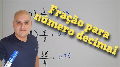 Transformar uma fração em número decimal YouTube