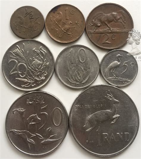 Set 8Pcs South Africa Coins Sets Old Edition Africa 100 Original Coin