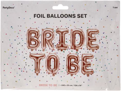 PARTYDECO Balon Foliowy Bride To Be Rozm 340 X 35 Cm 1 Szt