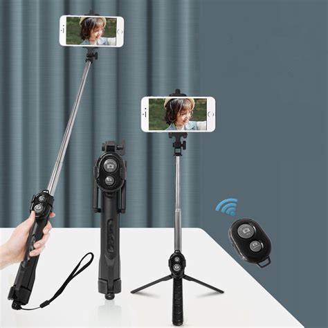 Bastão Pau De Selfie Tripé Retrátil Controle Bluetooth Monopod