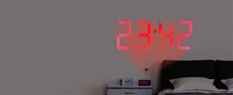 Horloge Projection Plafond Réveil Numérique Projecteur au Plafond avec