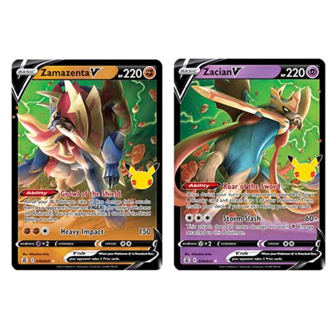 Buy Pokémon 25th Anniversary Celebrations Zacian V Zamazenta V 2