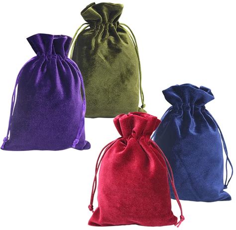 HRX Package Soft Velvet Gift Bags Velvet Drawstring Bags Pouches 5 1x7