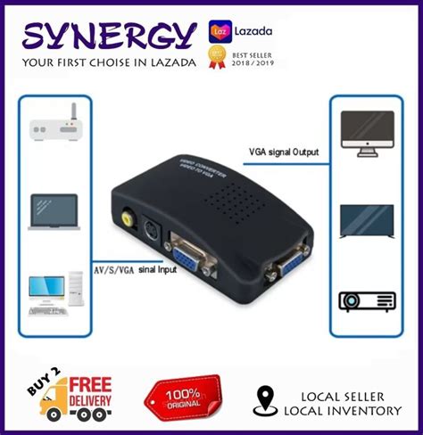 Av Rca Composite S Video To Vga Converter High Resolution Video Vga