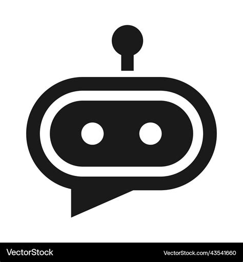 Chat Symbol Roboter Virtuelle Assistent Vektorbild