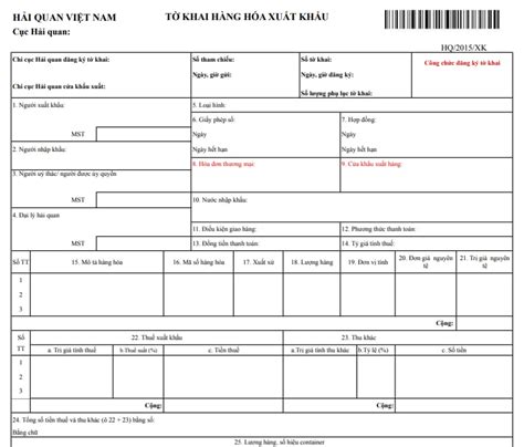 Mẫu Tờ khai hải quan mới nhất 2024 là mẫu nào Hướng dẫn cách điền tờ