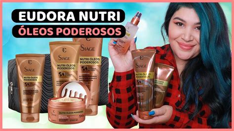 EUDORA NUTRI ÓLEOS PODEROSOS Trata fios rígidos e super elásticos