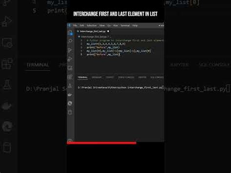 Frequently Asked Questions Swap First And Last Element In Python List