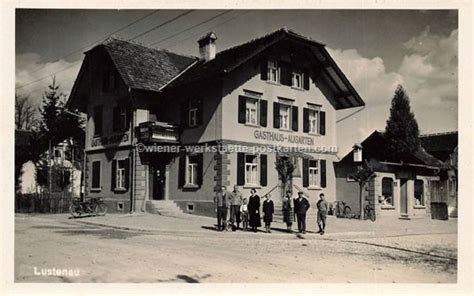 Fotokarte Lustenau GH Augarten um 1930 Wiener Werkstätte Postkarten