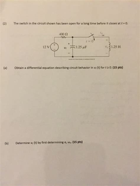 Solved The Switch In The Circuit Has Been Open For A Long Chegg