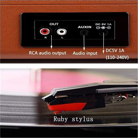 Tourne Disques Retro Radio Am FM Haut De Gamme Bagage Portable