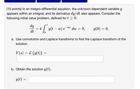 15 points in an integro differential equation the