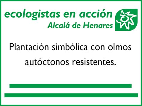 Plantación simbólica con olmos autóctonos resistentes Ecologistas en