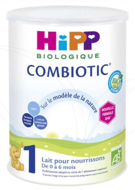 Lait pour nourrissons combiotic 1 BIO de 0 à 6 mois Hipp 800 g