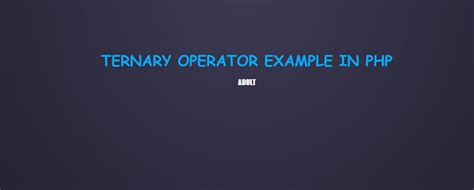 php ternary operator javatpoint