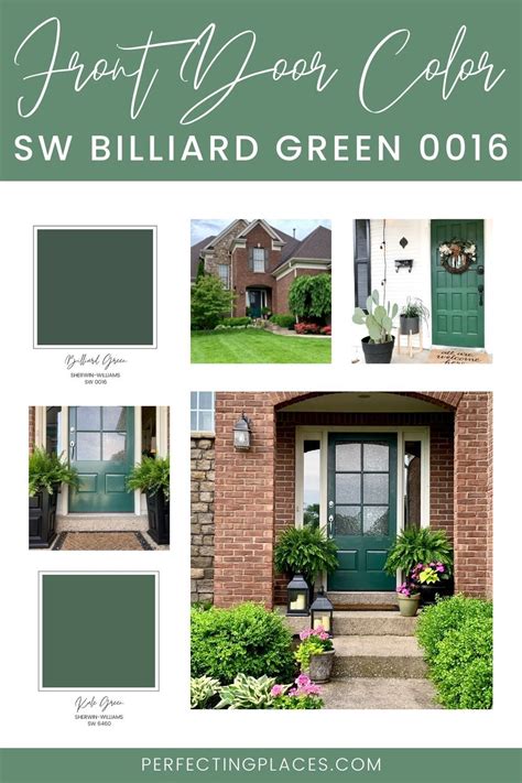 Update Your Front Door Paint Color With Sherwin Williams Billiard Green