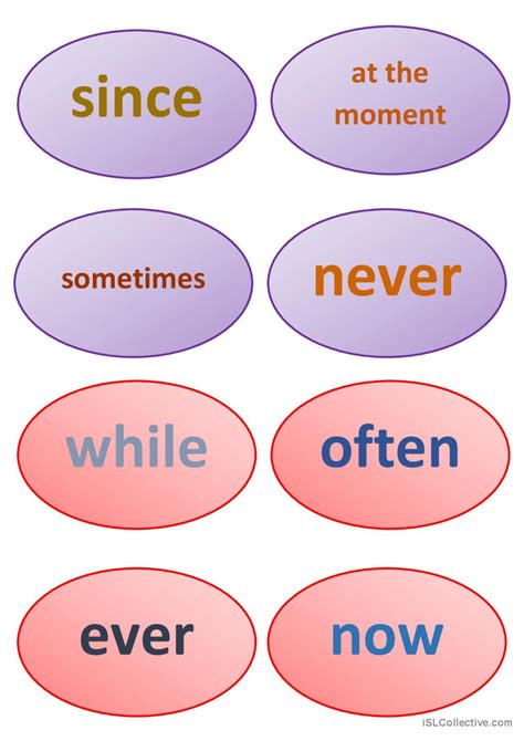 Signal Words For Tenses General Gram English ESL Worksheets Pdf Doc