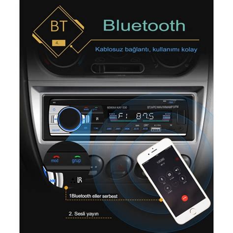 Çift USB Girişli Bluetooth Oto Teyp Araba Teybi Radyo USB Sd Fiyatı