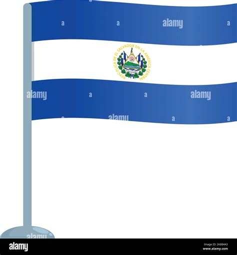 El Salvador Table Flag Icon Cartoon Vector Emblem Map America Culture